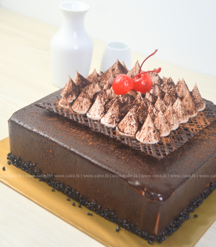 Whipped Cherry Square Cake - www.cake.lk